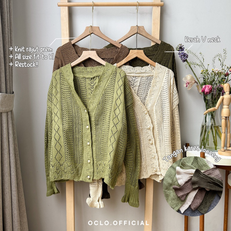 Jual Oclo | Knify Outer Knit Cardi Kardigan Knit Premium | Shopee Indonesia