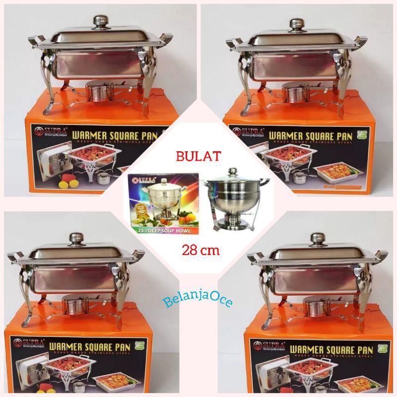 Jual Paket Prasmanan Stainless Steel SUPRA Set 5 Buah / Wadah Saji ...