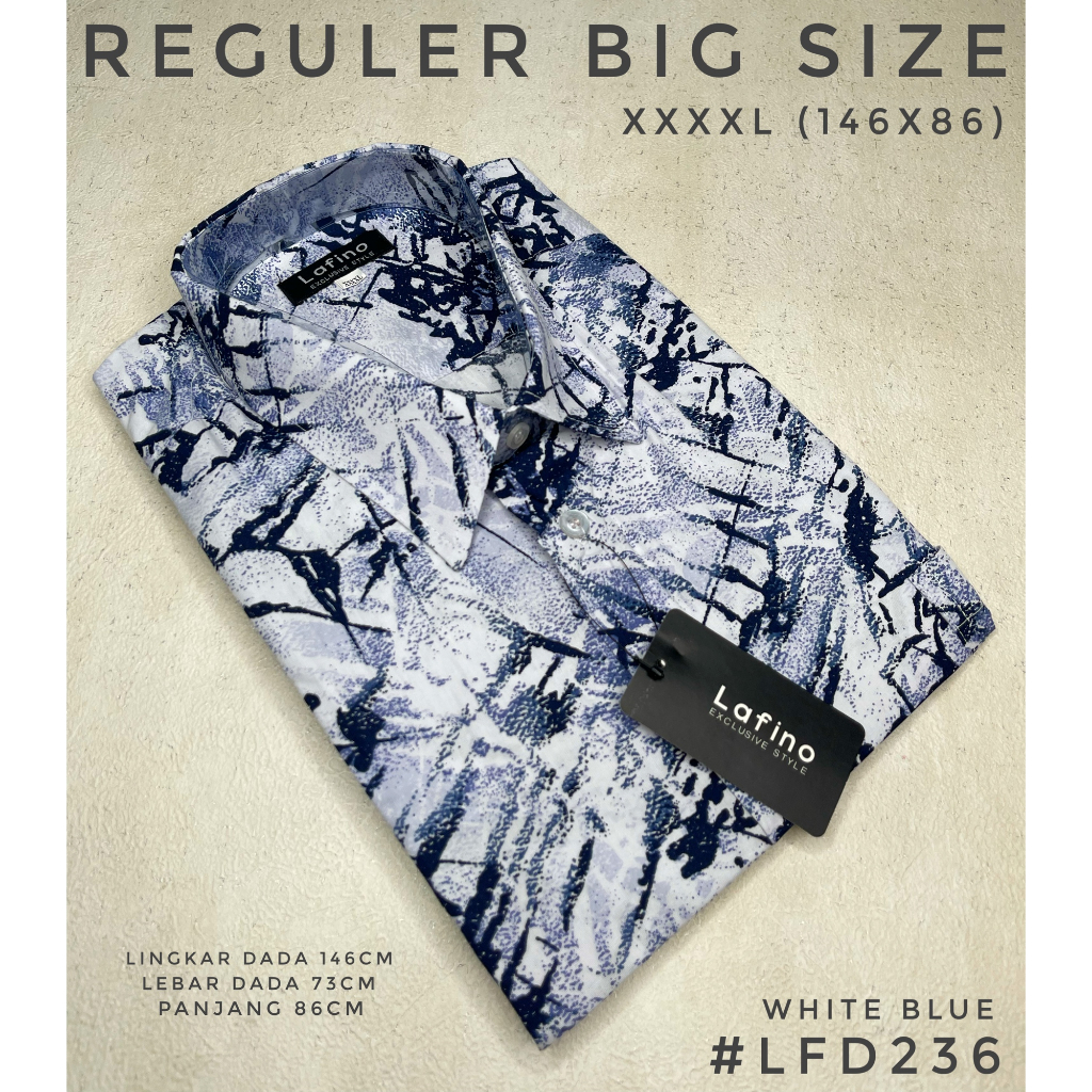 Jual LAFINO (XXXXL) -4XL- KEMEJA / HEM JUMBO BIG SIZE PENDEK CORAK MOTIF / BATIK PRIA (KATALOG ...