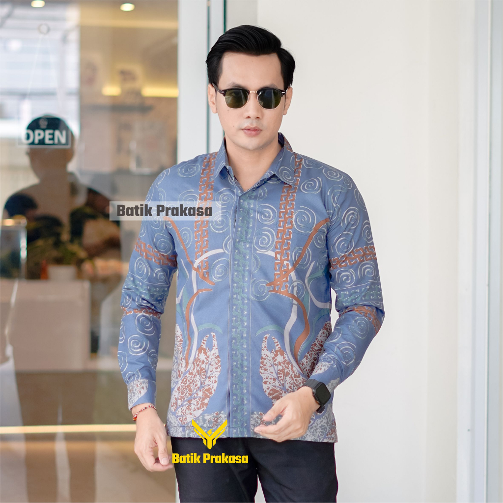 Jual Kemeja Batik Prakasa Motif Atmadeva Slimfit Lengan Panjang Batik ...