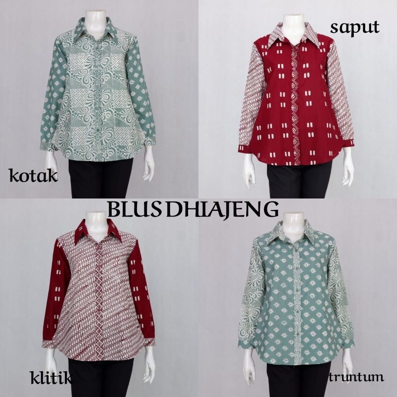 Jual Batik Fajar Blus Dhiajeng | Shopee Indonesia