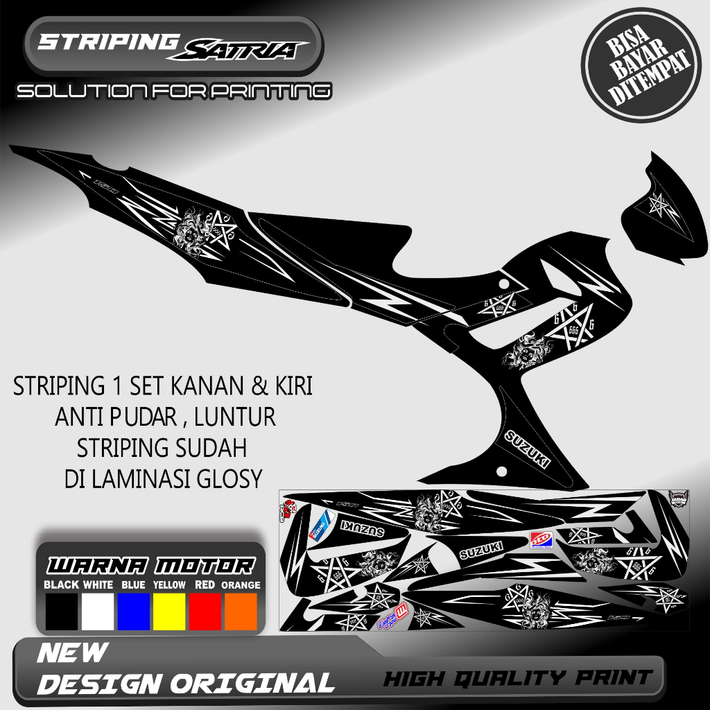 Jual STRIPING VARIASI STICKER SATRIA FU BARONG MEDUSA | Shopee Indonesia