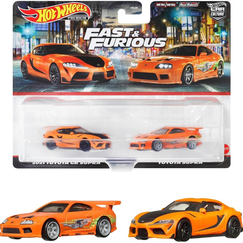 Jual Hot Wheels Premium Fast and Furious 2-Pack Toyota GR Supra ...