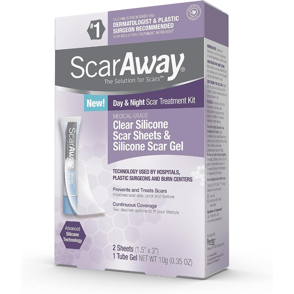 Jual ScarAway Clear Medical-Grade Silicone Scar Sheets + Silicone Scar ...