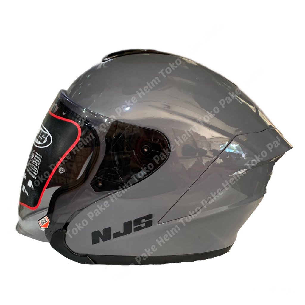 Jual Helm njs kairoz grey glossy original 100% | Shopee Indonesia