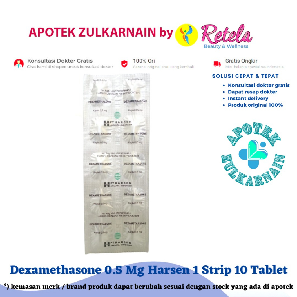 Jual Dexamethasone 0.5 Mg 1 Strip 10 Tablet | Shopee Indonesia