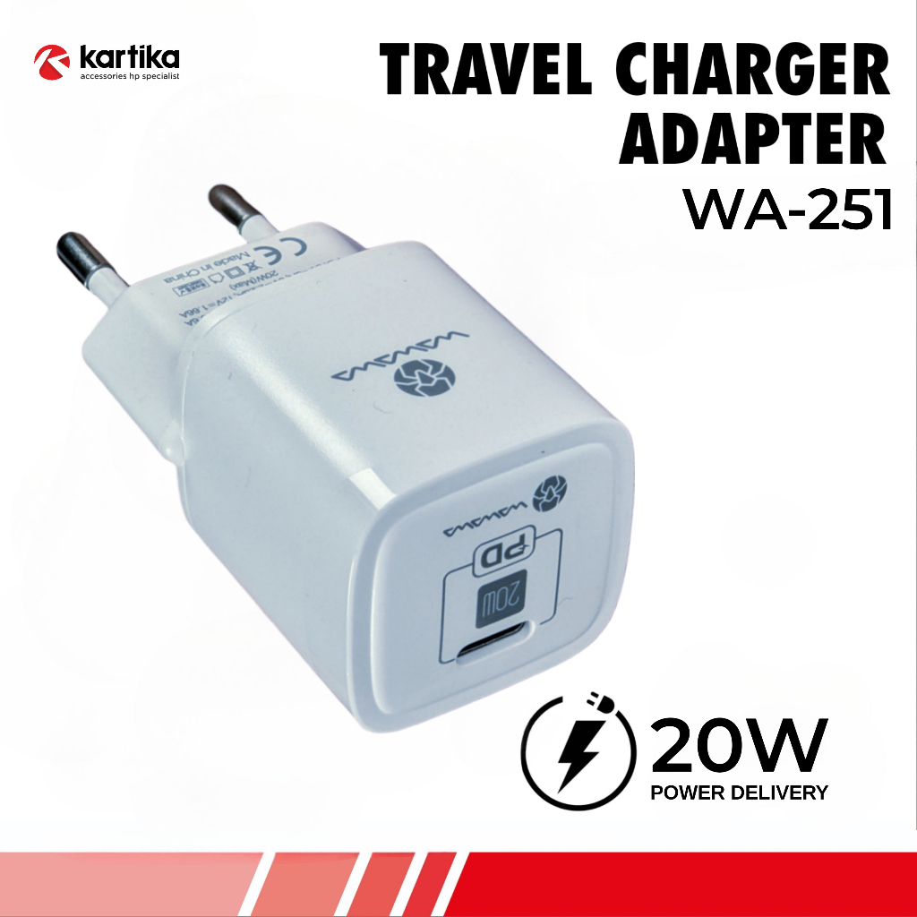Jual WAWAWA WA-251 Super Compact Travel Charger Support PD 20W | Shopee ...