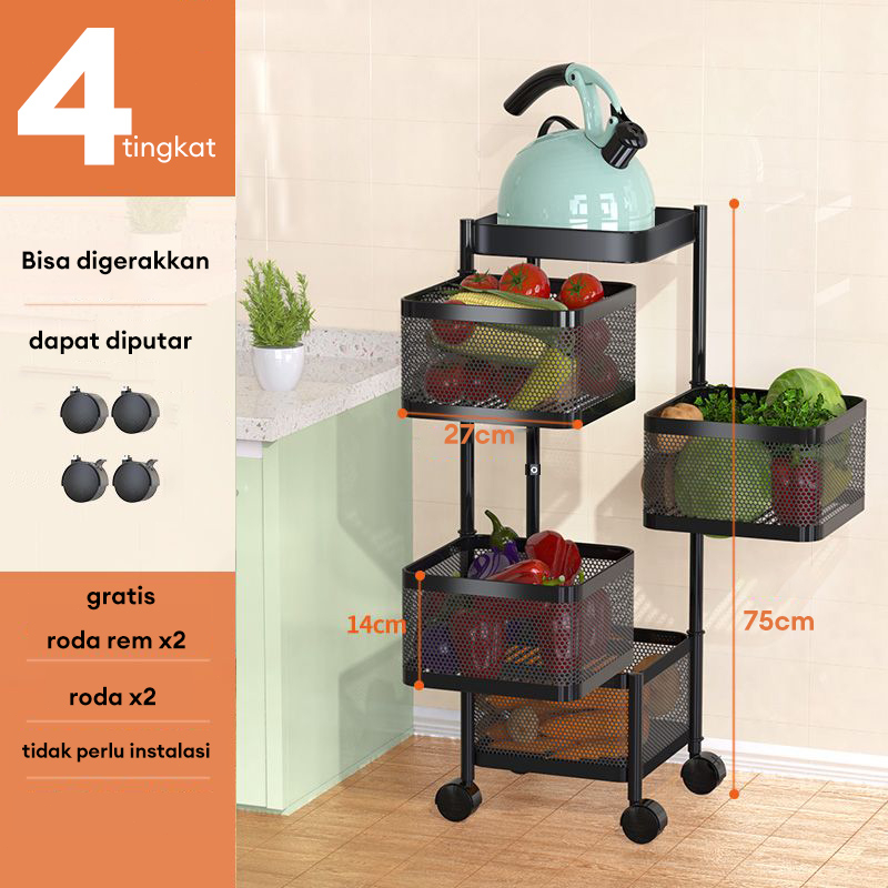 Jual Rak dapur Rak Snack Rak Dengan Roda Geser Rak Ruang Tamu Rak Salon ...