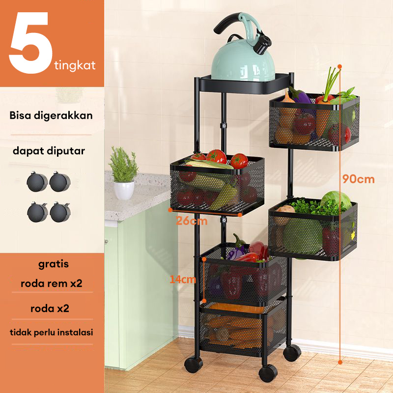 Jual Rak dapur Rak Snack Rak Dengan Roda Geser Rak Ruang Tamu Rak Salon ...
