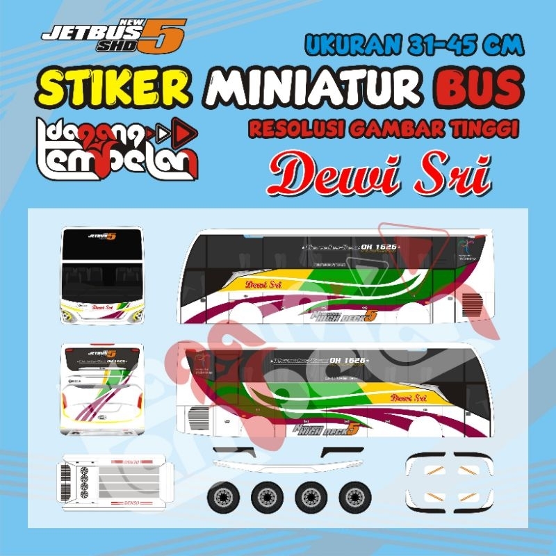 Jual JETBUS 5 STIKER MINIATUR BUS DEWI SRI | Shopee Indonesia