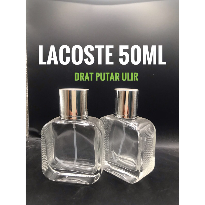 Jual (LUSIN) BOTOL PARFUM KOTAK LAC0STE 50ML DRAT PUTAR ULIR | Shopee ...
