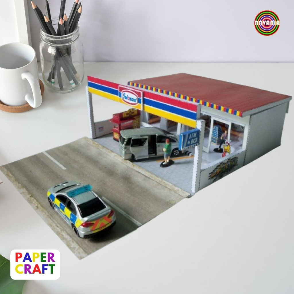 Jual (DIY) Diorama Papercraft Retail Store Ind*maret / Kerajinan Kertas ...
