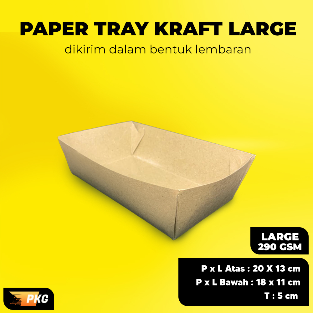 Jual Paper Food Tray / Paper Kraft Tray / Piring Kertas Laminasi All ...