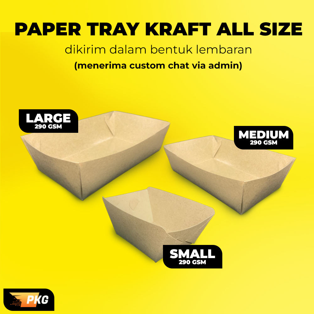 Jual Paper Food Tray / Paper Kraft Tray / Piring Kertas Laminasi All ...