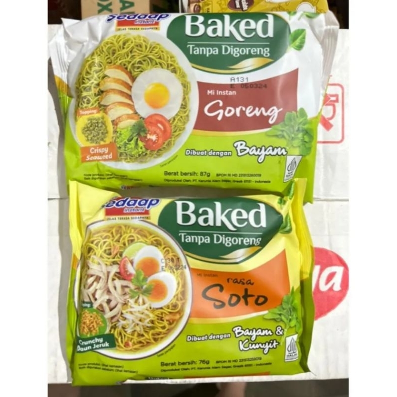 Jual Mie Sedaap Baked Rasa Mie goreng dan Soto ( 5 pcs ) | Shopee Indonesia
