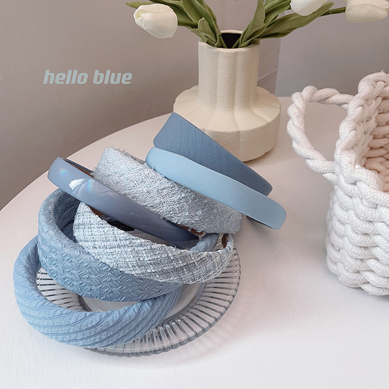Jual BANDO VARIASI BIRU 02 BANDANA BLUE COLLECTION HEADBAND KAIN POLOS ...