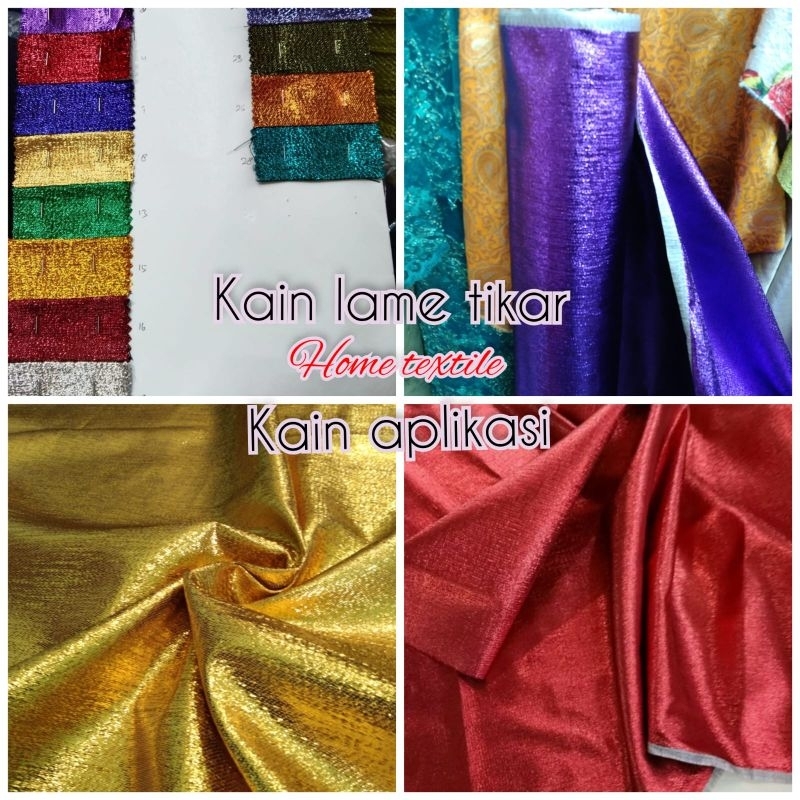 Jual kain lame tikar kilap Kain dekorasi lame kilap metalik | Shopee ...