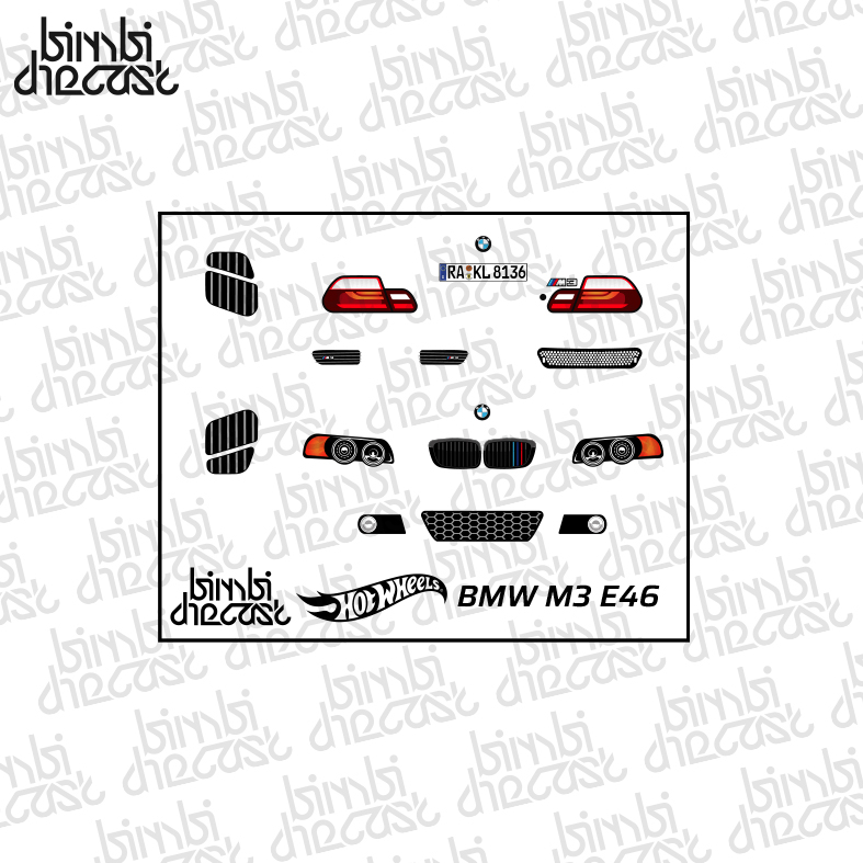 Jual Decal Hotwheels BMW M3 E46 Detailing Transparan | Shopee Indonesia