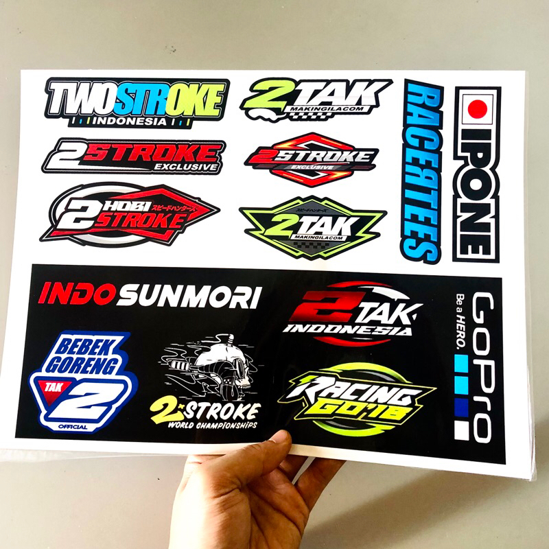 Jual sticker pack 2tak racing 2 strokes striping king rx king fiz r ...