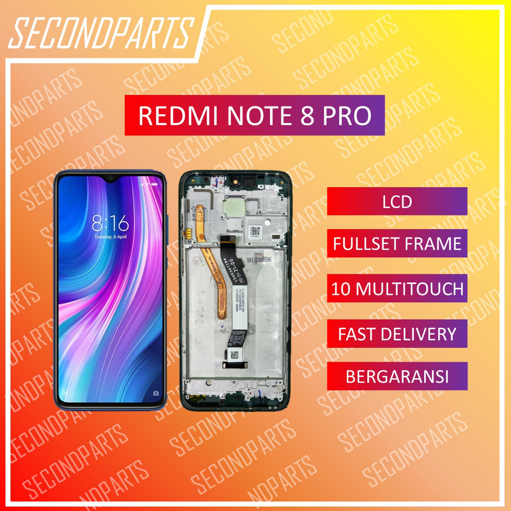 Jual LCD FULLSET FRAME REDMI NOTE 8 PRO ORIGINAL COPOTAN | Shopee Indonesia