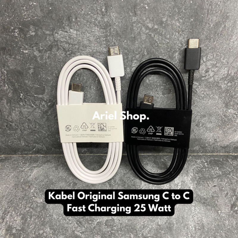 Jual Kabel Data Original Samsung C to C 3A Fast Charging 25 Watt ...