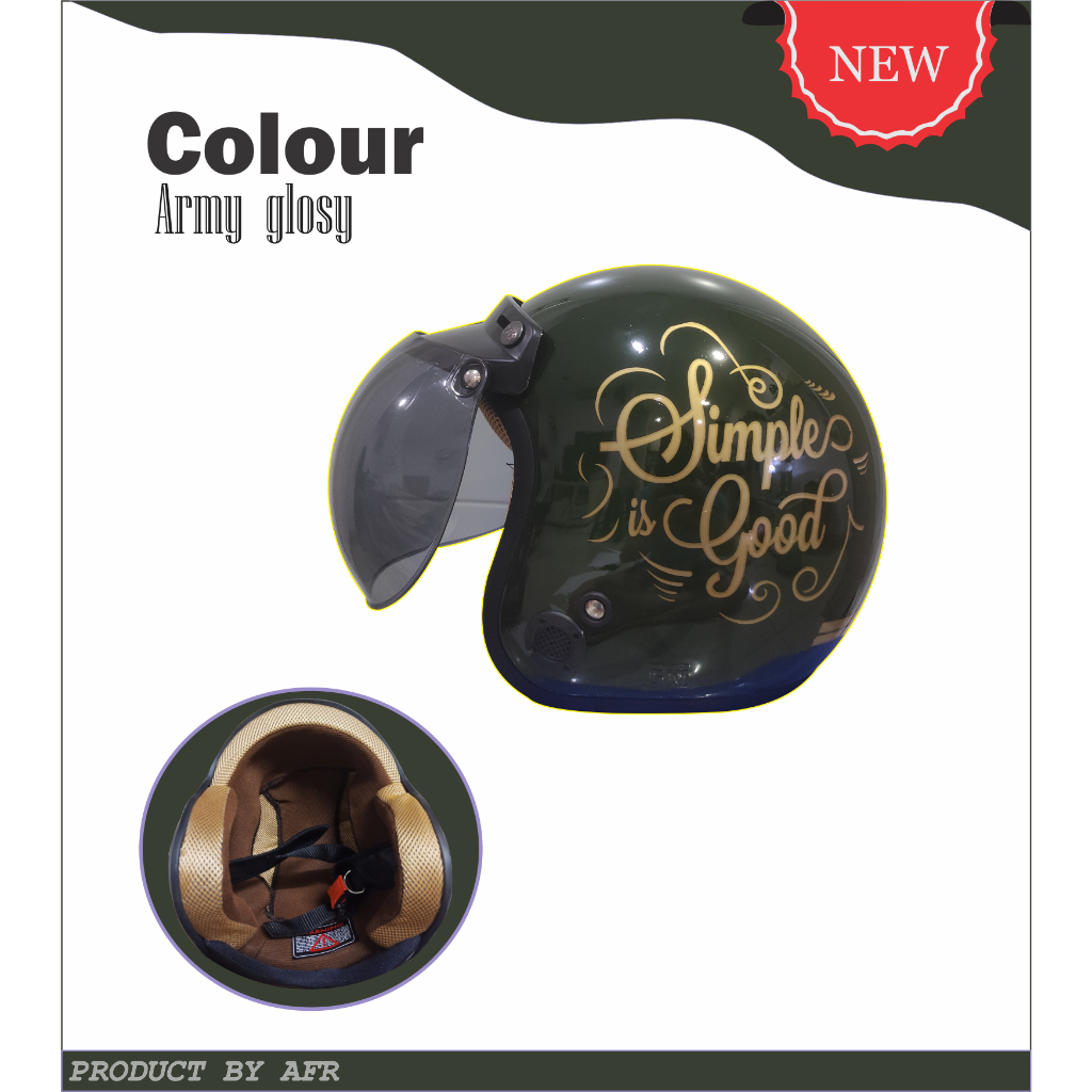 Jual HELM RETRO DEWASA SNI MURAH FULLMOTIF | Shopee Indonesia