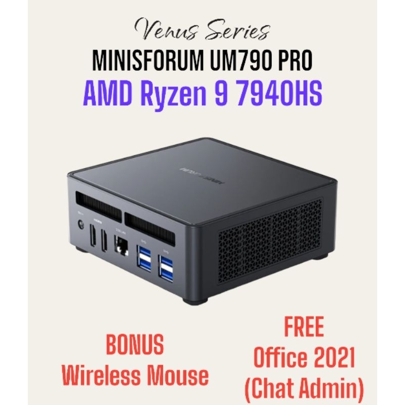 Jual MINI PC MINISFORUM UM790 PRO AMD RYZEN 9 7940HS DUAL HDMI 8 CORE ...