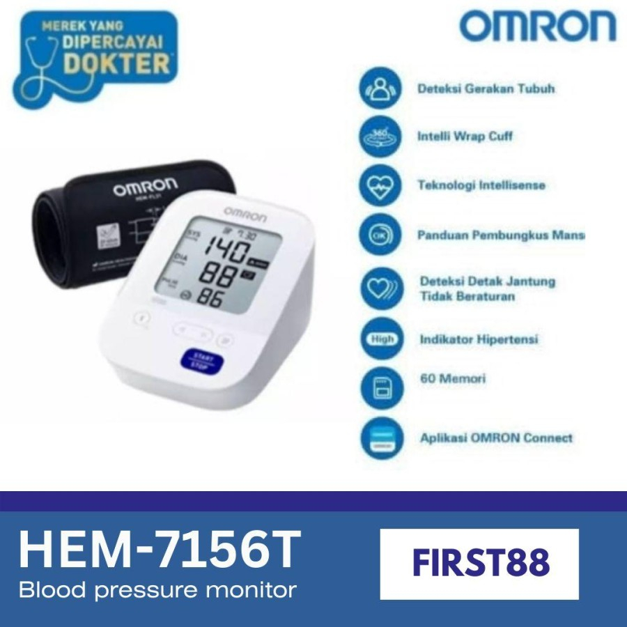 Jual TENSIMETER DIGITAL OMRON HEM 7156T - TENSI DIGITAL BLUETOOTH OMRON ...