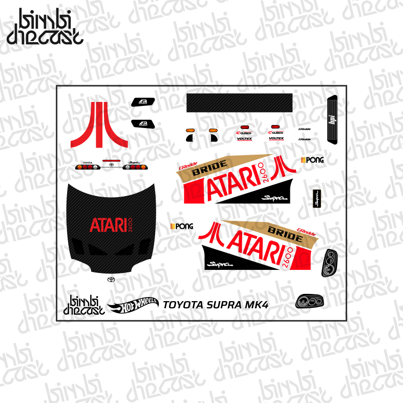 Jual Decal Hotwheels Toyota Supra MK4 Atari Transparant | Shopee Indonesia