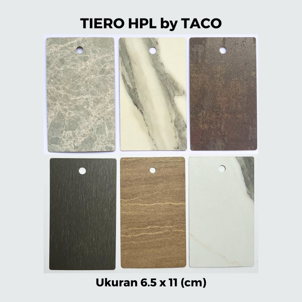Jual Sample Material HPL Tiero Taco - Stone & Wood | Material Interior ...