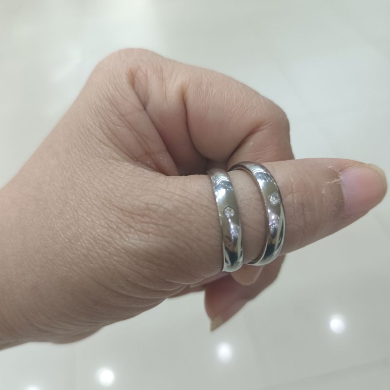 Jual cincin couple perak warna silver | Shopee Indonesia