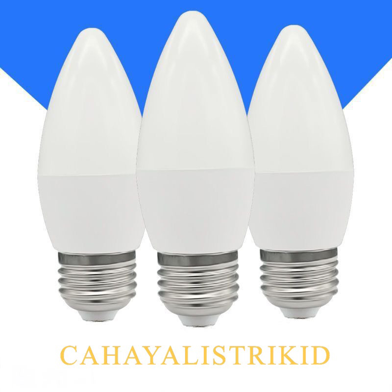 Jual LAMPU CANDEL LED BOHLAM SUSU CANDEL SMD 5WATT E27 PUTIH KUNING ...