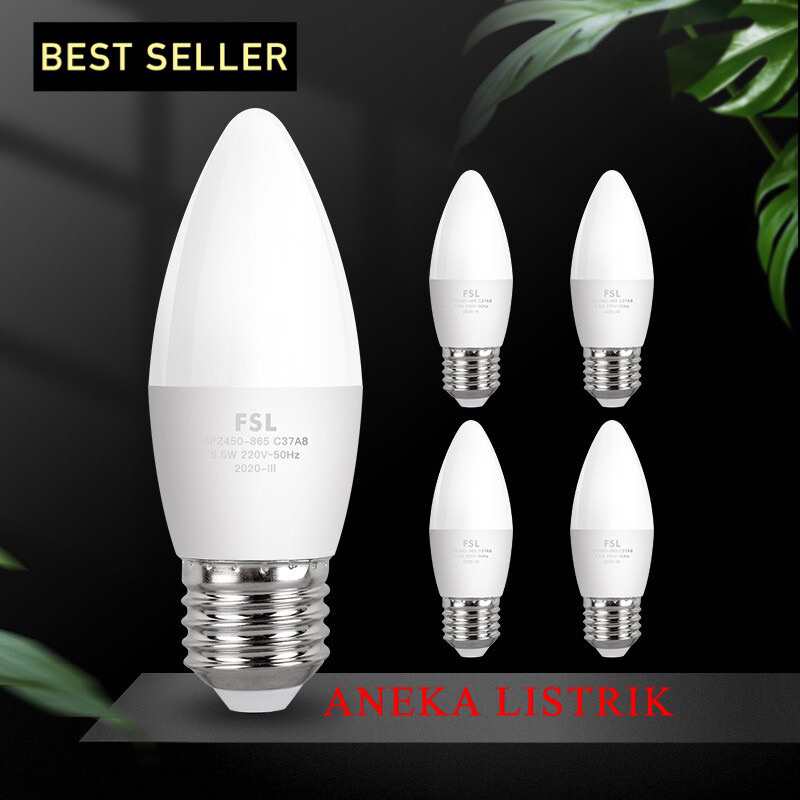 Jual LAMPU CANDEL SUSU LED BOHLAM CANDEL SMD 5WATT E27 PUTIH KUNING TERANG BAGUS | Shopee Indonesia