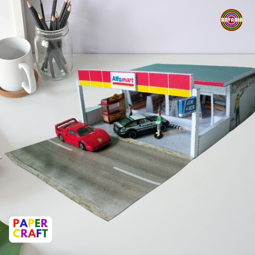 Jual Diorama Retail Store Alf*mart - Papercraft / Kerajinan Kertas ...