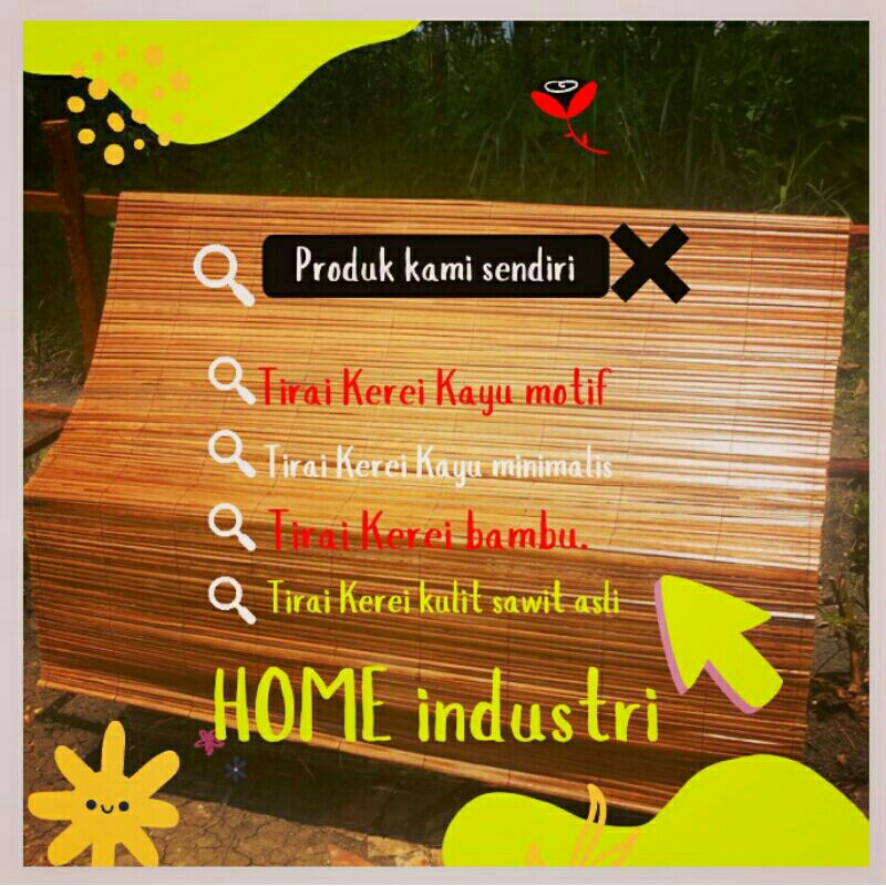 Jual Tirai Keray Outdoor Gulung Bambu Pelepah Sawit Murah | Shopee ...