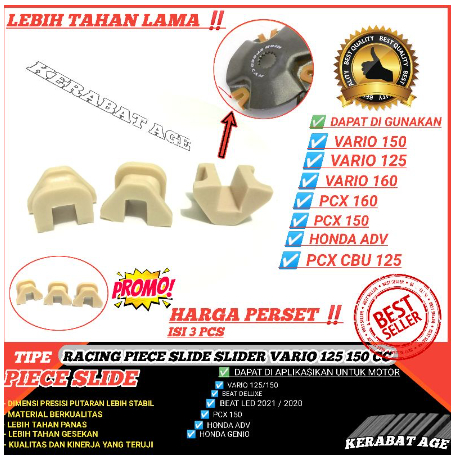 Jual SLIDER CLIP SLIDE PIECE TUTUP RUMAH ROLLER VARIO 125 VARIO 150 PCX ...