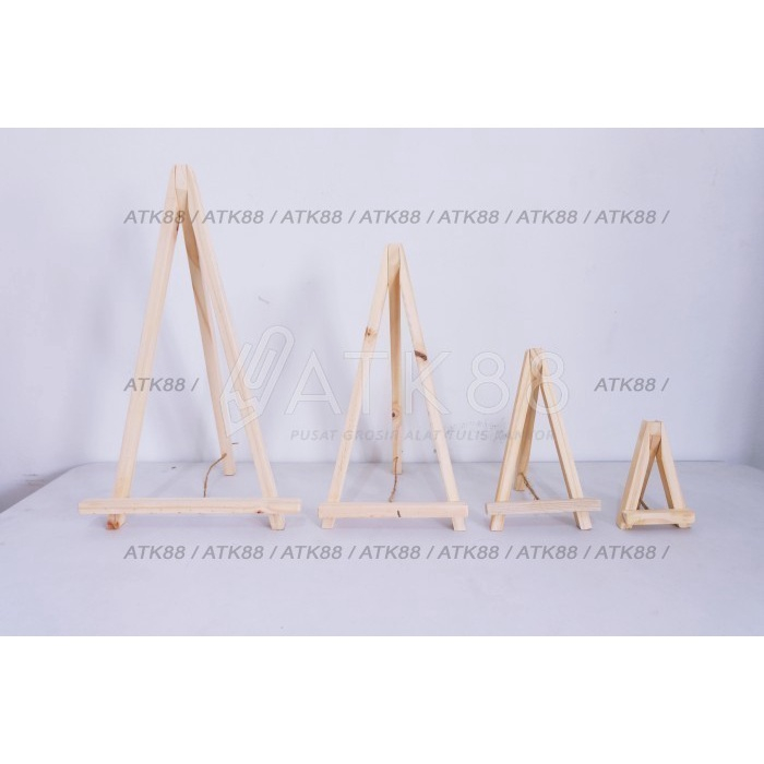 Jual Mini easel tripod kayu kecil ukuran lebar 25cm tinggi 35cm / stand ...