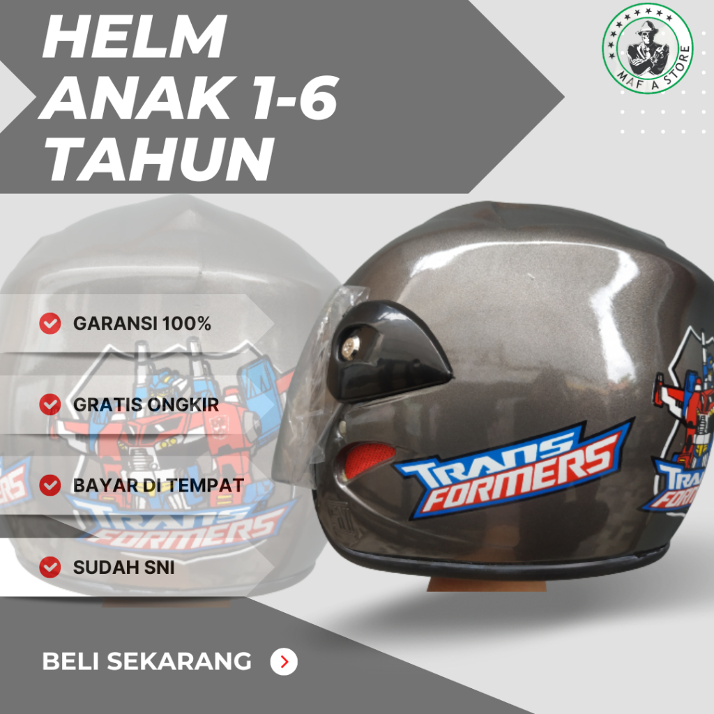 Jual HELM ANAK KARAKTER TRANSFORMERS LAKI-LAKI PEREMPUAN CEWEK COWOK ...