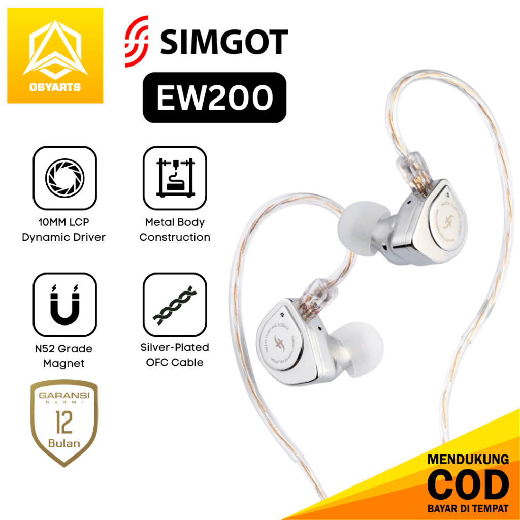 Jual SIMGOT EW200 MAZE 10mm SCP Diaphragm Dynamic Driver In Ear Monitor ...