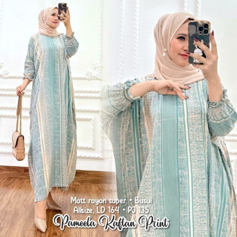 Jual Pameela Kaftan Wanita Jumbo Maksi - Kaftan Simple Elegan Motif ...