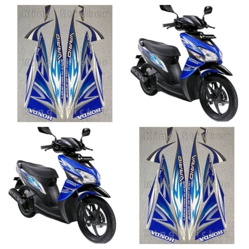 Jual STRIPING HONDA VARIO 110 CW OLD TAHUN 2011 2012 WARNA PUTIH BIRU ...