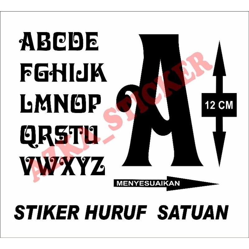 Jual Sticker huruf satuan, Sticker gerobak jualan | Shopee Indonesia