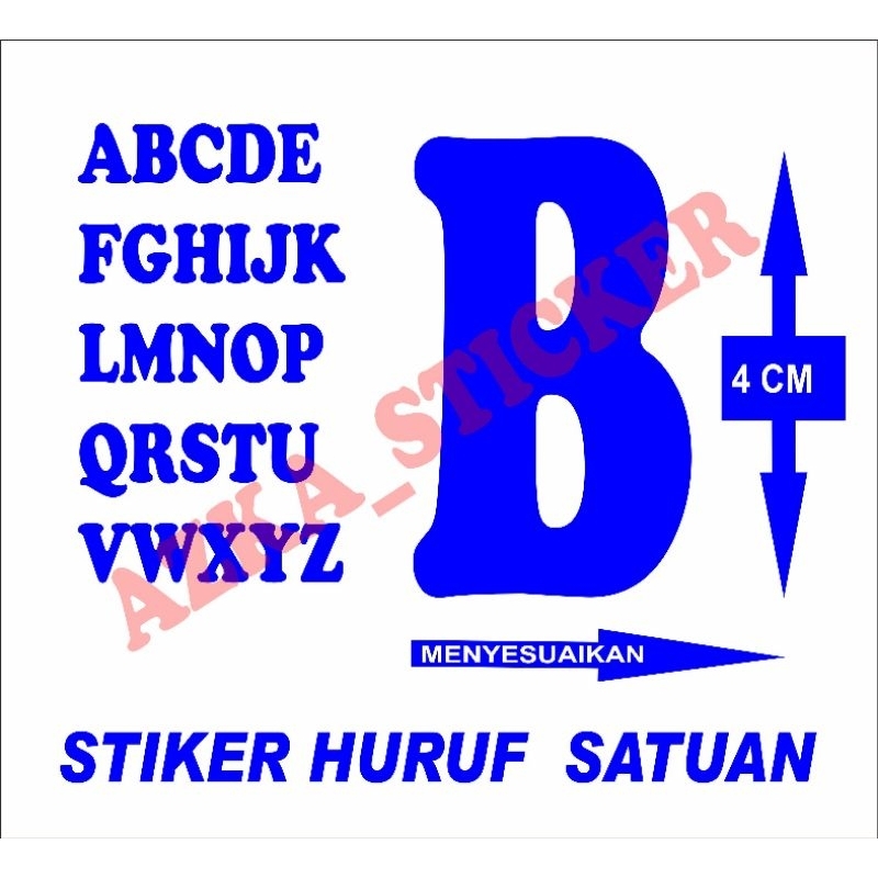 Jual Sticker huruf satuan, Cutting sticker | Shopee Indonesia