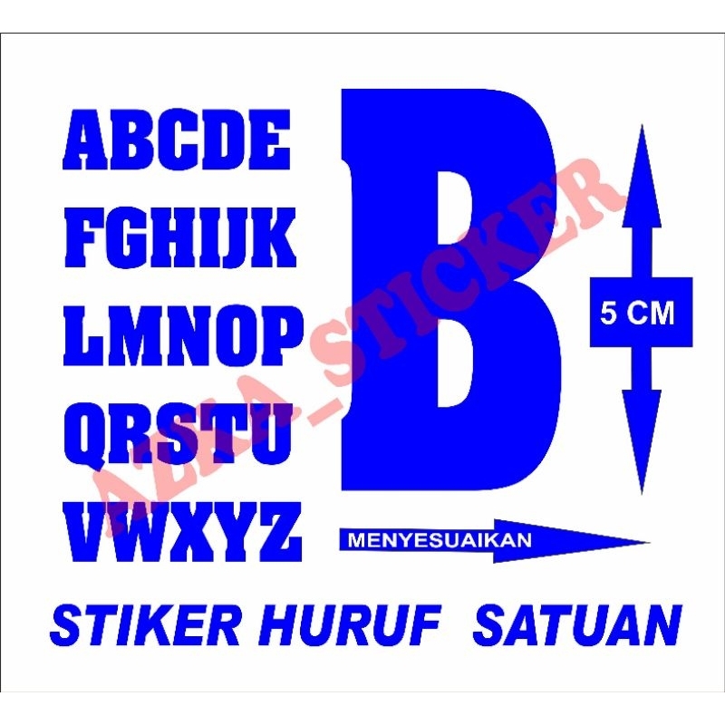 Jual Sticker huruf satuan, Sticker etalase ,Cutting sticker | Shopee ...
