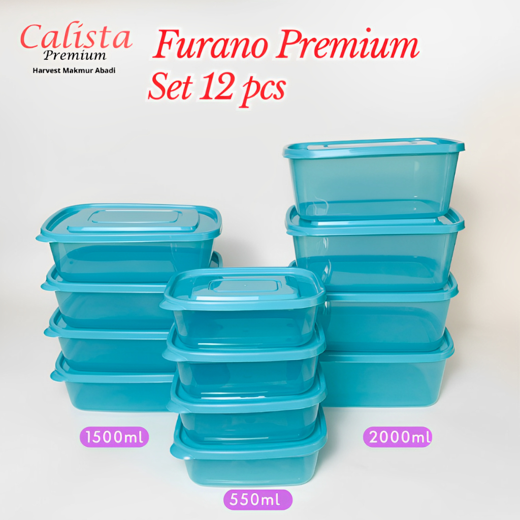 Jual CALISTA FURANO 12 PCS FOOD KONTAINER/SET KULKAS/FOOD PREPARATION ...
