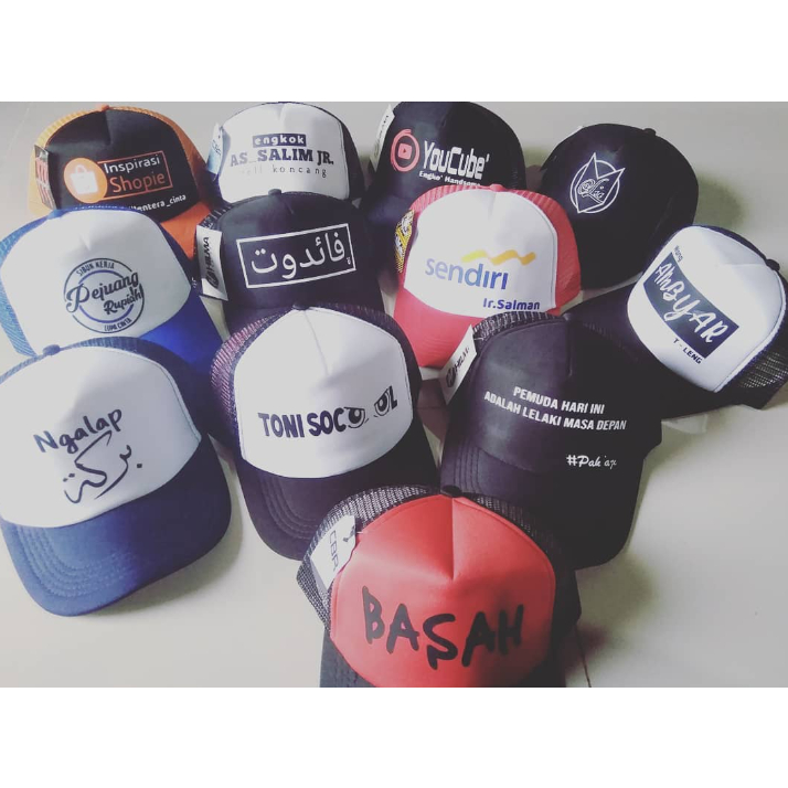 Jual Topi Custom Topi Jaring topi desain suka suka | Shopee Indonesia