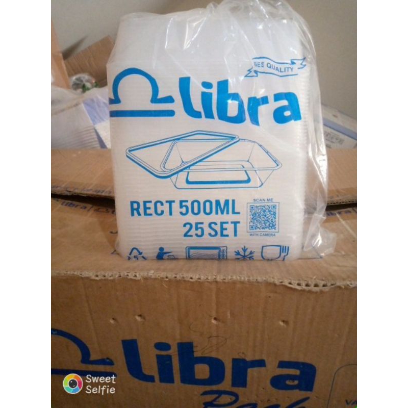 Jual HP - Thinwall Libra 500 ML Kotak/ Box /Lunch Box Bening/Transparan Polos Perpack isi 25pcs ...