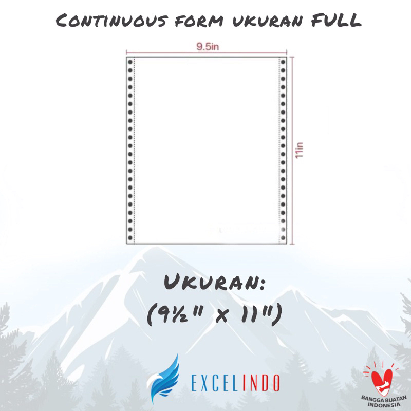 Jual Continuous Form 3 ply NCR Ekonomis UKURAN FULL/PERFORASI merk ...