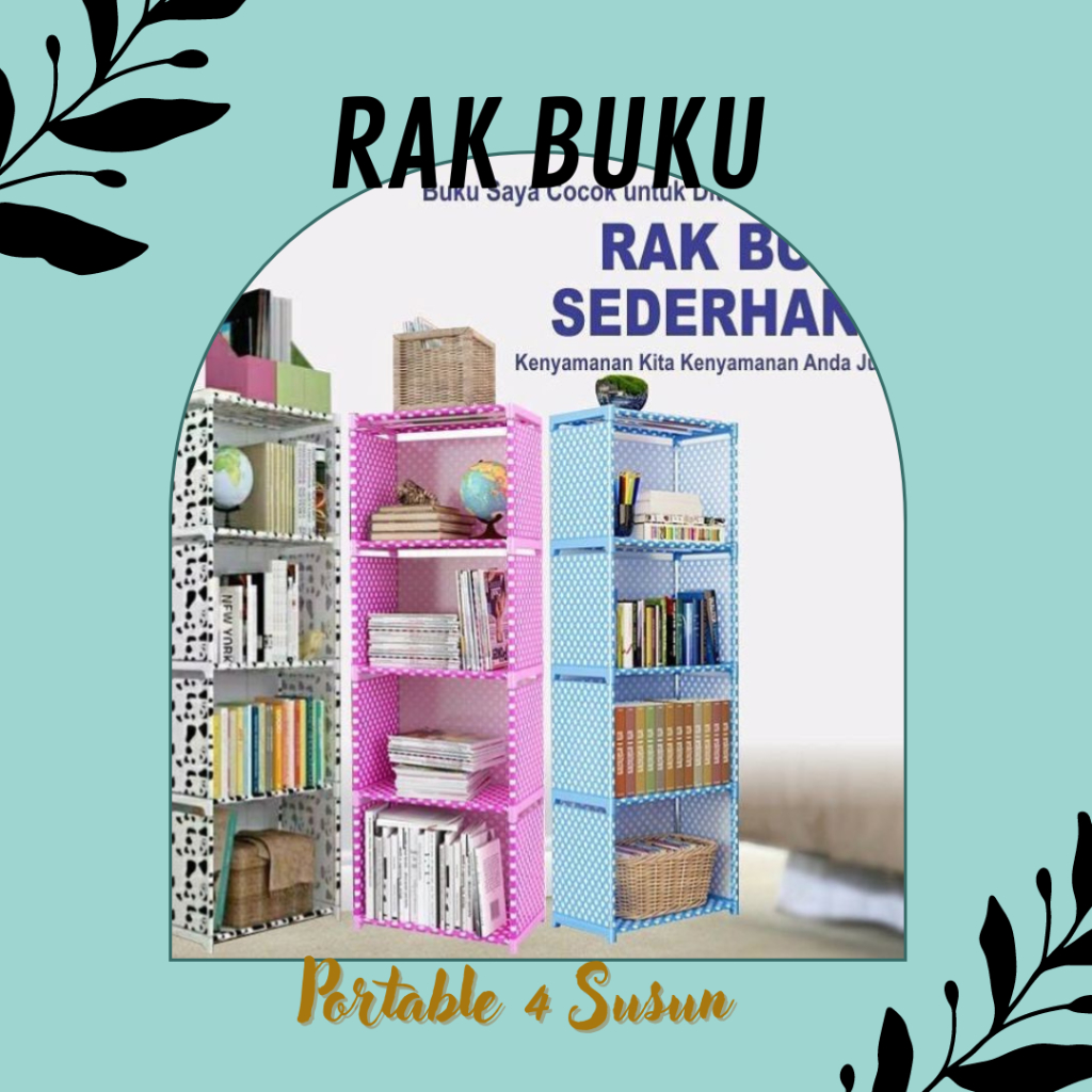 Jual Rak Buku Serbaguna 4 Susun / Rak Buku 4 Susun | Shopee Indonesia