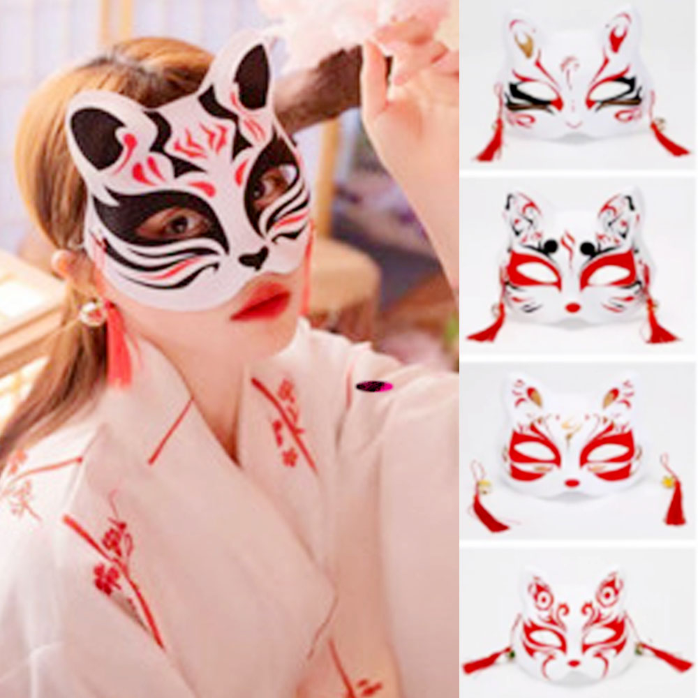 Jual TOPENG KUCING kitsune fox bunkasai japanese festival mask rubah ...
